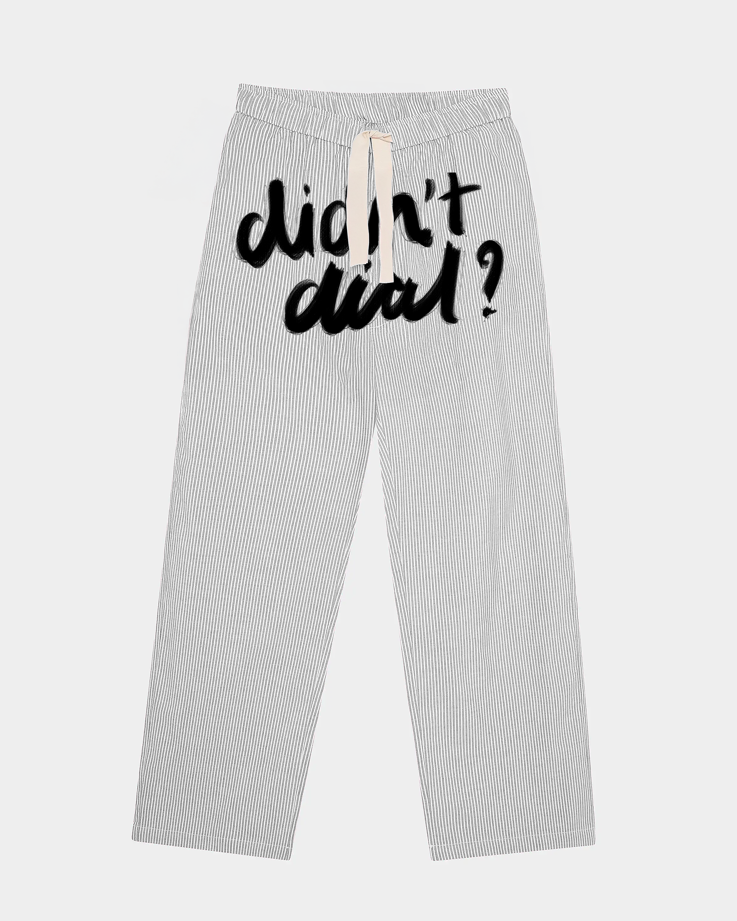 Didn't Dial Striped Pants | Pastel Grey – Esthreall | The Parloir